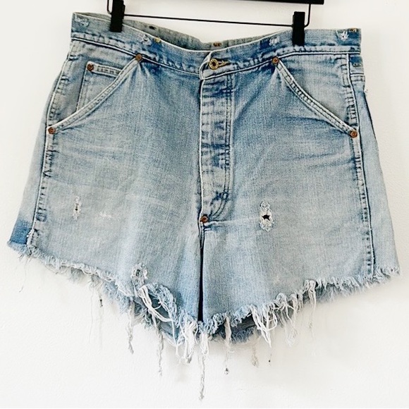 Lee | Shorts | Vintage Plus Size Lee Cut Off Stonewash Denim Blue ...